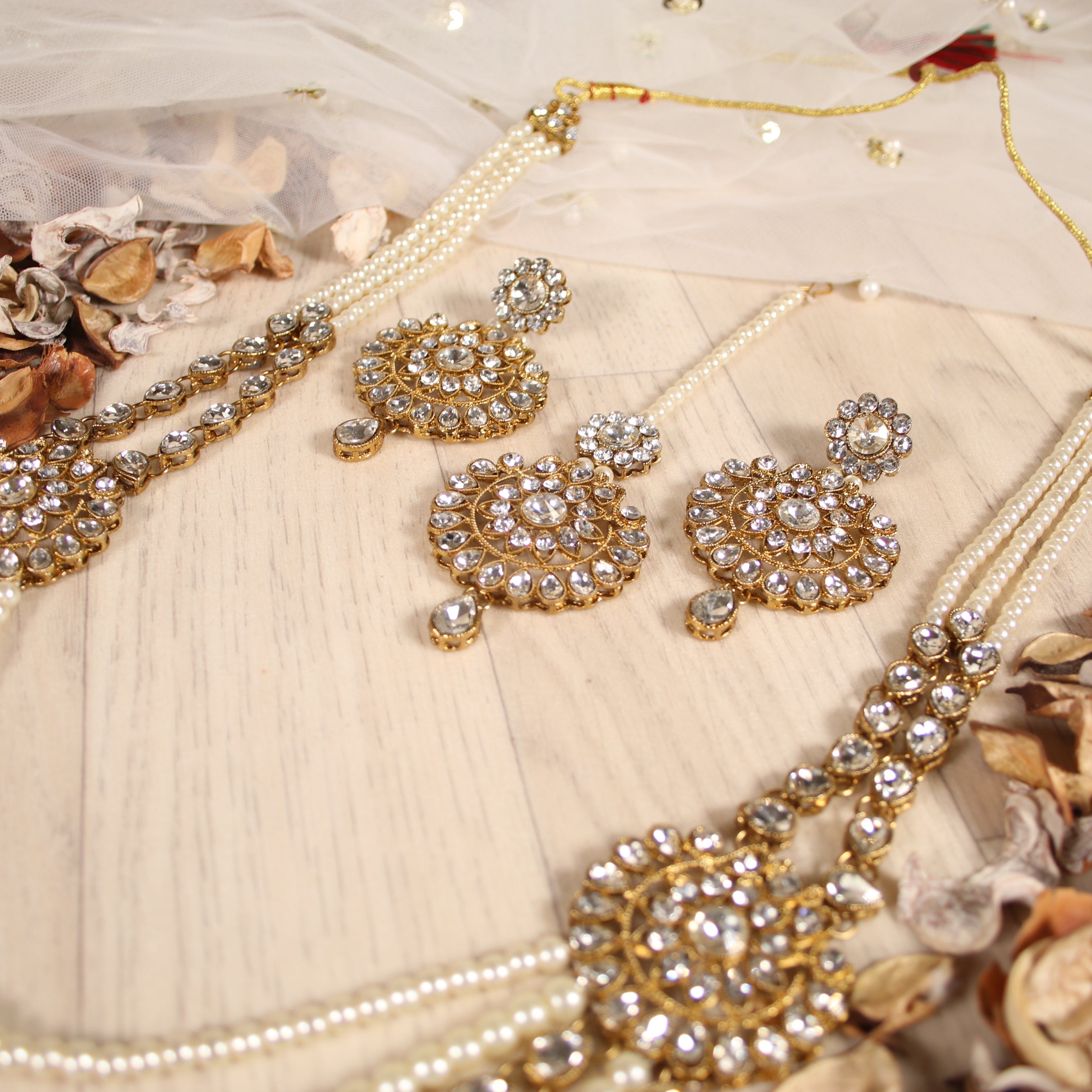 5 Tier Pearl & Crystal Haar Set – O & P Birmingham